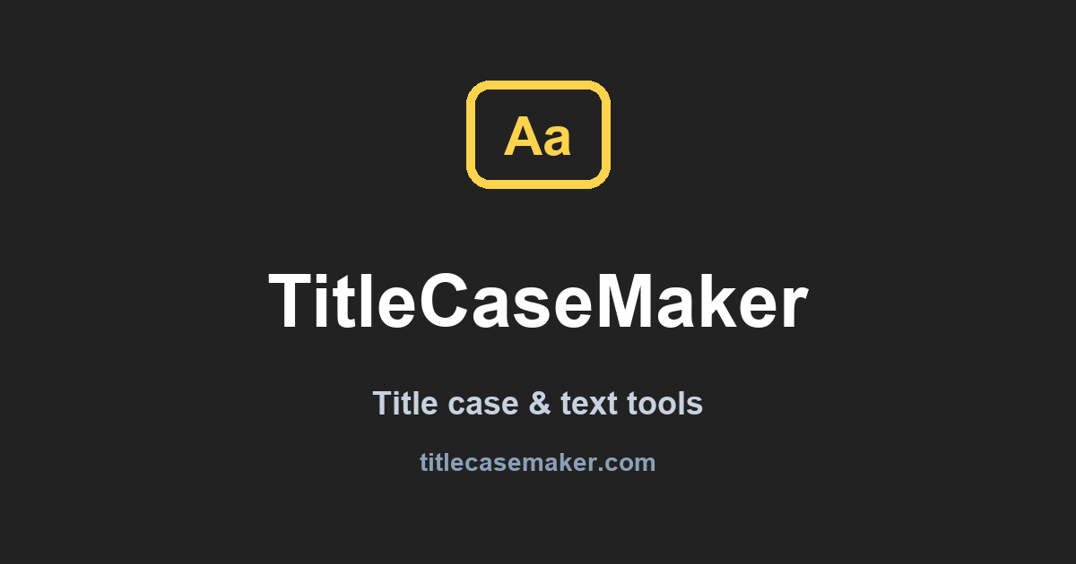 AP Title Case Converter — AP Capitalization Rules & Examples